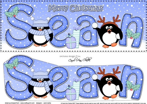 Large DL Merry Christmas SEAN 3D decoupage - CUP837925_359 | Craftsuprint