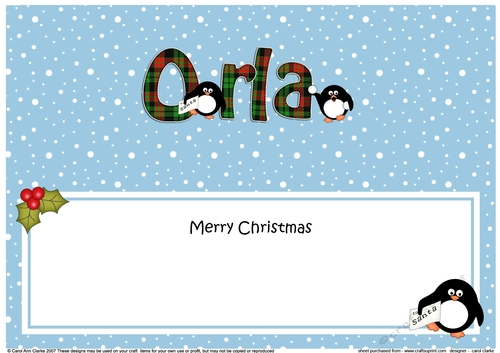 Large DL Merry Christmas ORLA insert - CUP838548_359 | Craftsuprint