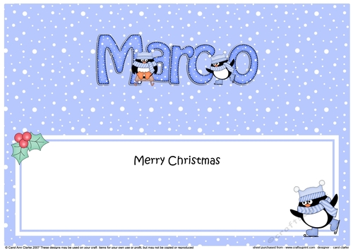 Large DL Merry Christmas MARCO insert - CUP838827_359 | Craftsuprint