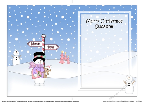 5 x 7 matching insert - Merry Christmas SUZANNE - CUP839329_359 ...