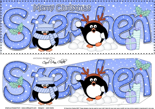 Large DL Merry Christmas STEPHEN 3D decoupage - CUP839538_359 ...