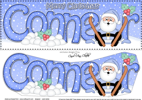 Large DL Merry Christmas CONNER 3D decoupage - CUP839823_359 | Craftsuprint