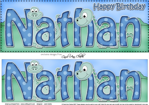 Large DL Happy Birthday NATHAN 3D decoupage - CUP849605_359 | Craftsuprint