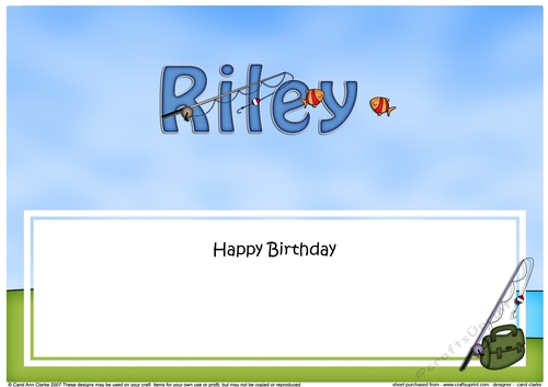 Large DL Happy Birthday RILEY insert - CUP850500_359 | Craftsuprint