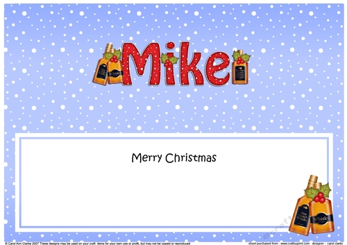 Large DL Merry Christmas MIKE insert - CUP853221_359 | Craftsuprint