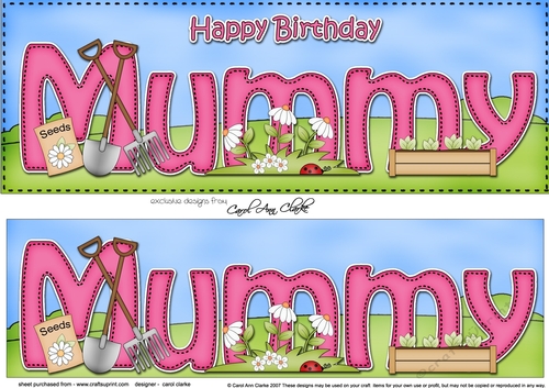 Large DL Happy Birthday MUMMY 3D decoupage - CUP854531_359 | Craftsuprint