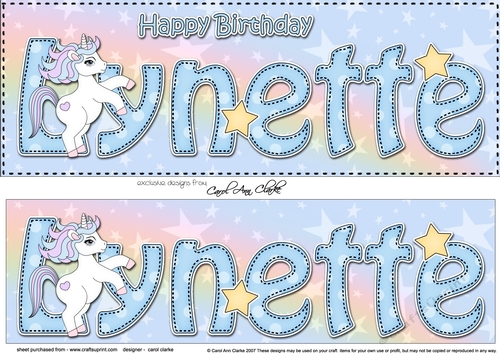 Large DL Happy Birthday LYNETTE 3D decoupage - CUP855793_359 | Craftsuprint
