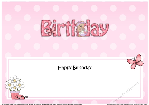 Large DL HAPPY BIRTHDAY insert - CUP860337_359 | Craftsuprint