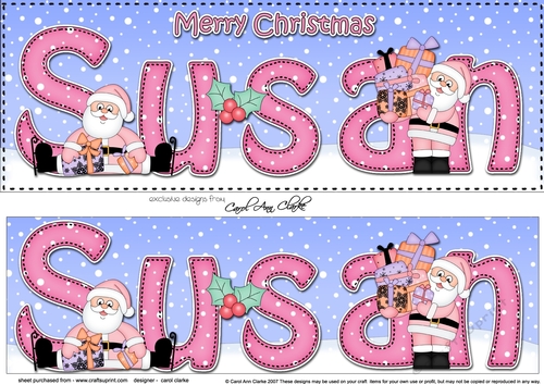 Large DL Merry Christmas SUSAN 3D decoupage - CUP860733_359 | Craftsuprint