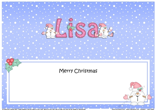 Large DL Merry Christmas LISA insert - CUP860737_359 | Craftsuprint