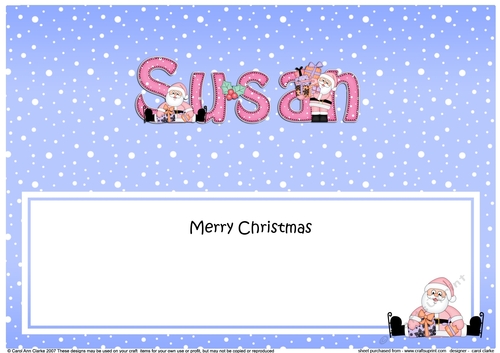 Large DL Merry Christmas SUSAN insert - CUP860742_359 | Craftsuprint