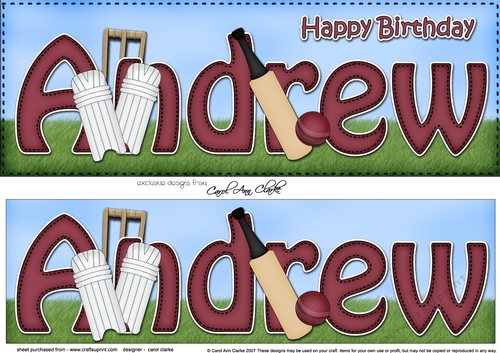 Large DL Happy Birthday ANDREW 3D decoupage - CUP863872_359 | Craftsuprint