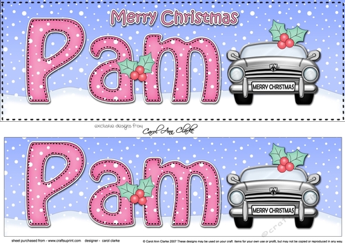 Large DL Merry Christmas PAM 3D decoupage - CUP865791_359 | Craftsuprint