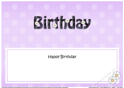 Large DL HAPPY BIRTHDAY insert - CUP866050_359 | Craftsuprint