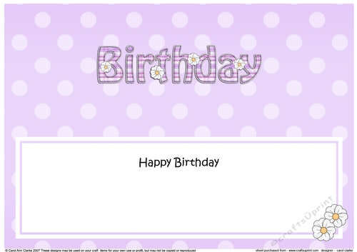 Large DL HAPPY BIRTHDAY insert - CUP866915_359 | Craftsuprint