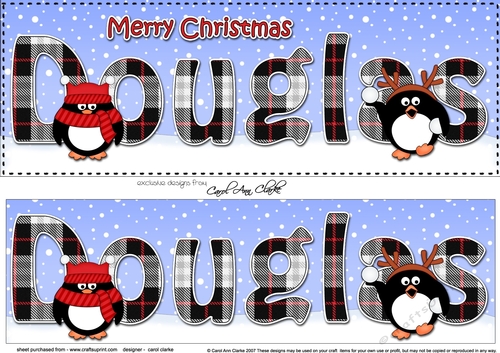 Large DL Merry Christmas DOUGLAS 3D decoupage - CUP867675_359 ...
