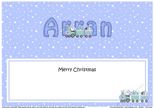 Large DL Merry Christmas ARRAN insert - CUP871799_359 | Craftsuprint