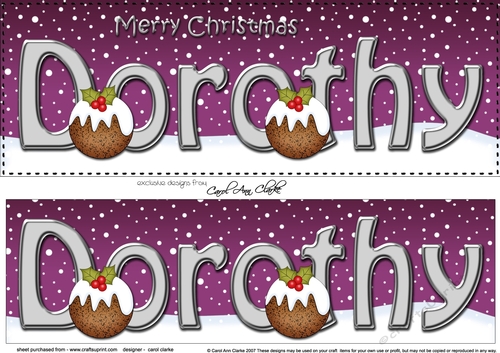 Large DL Merry Christmas DOROTHY 3D decoupage - CUP873424_359 ...