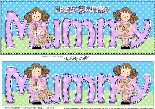 Large DL Happy Birthday MUMMY 3D decoupage - CUP874648_359 | Craftsuprint