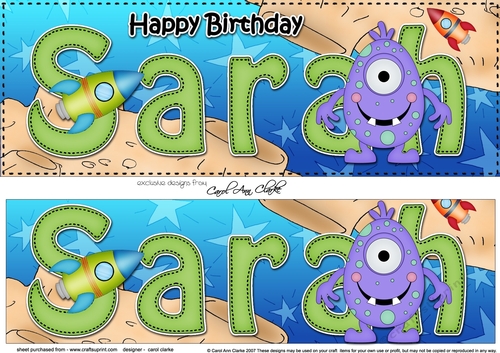 Large DL Happy Birthday SARAH 3D decoupage - CUP875733_359 | Craftsuprint