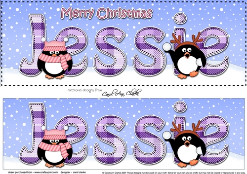 Large DL Merry Christmas JESSIE 3D decoupage - CUP879099_359 | Craftsuprint