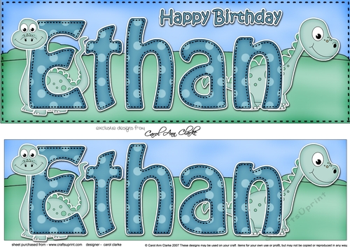 Large DL Happy Birthday ETHAN 3D decoupage - CUP884126_359 | Craftsuprint