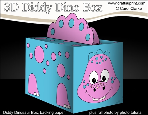 3D Cute Diddy Dino Treat Box Gift Box Mini Kit - Sharptooth - CUP885581 ...