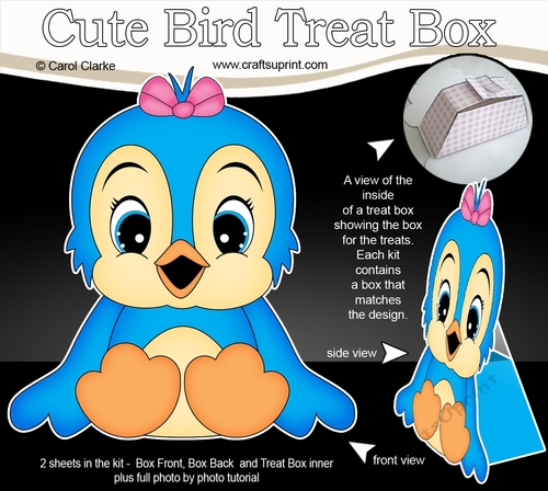 3D Cute Bird Treat Box Gift Set Mini Kit - Cute Little BeBe Bird ...