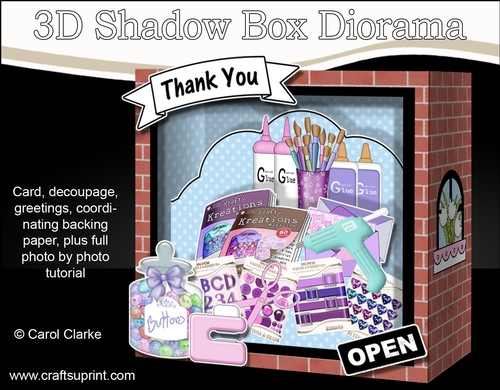 3D Shadow Box Card Mini Kit - The Cut n Stick Craft Shop - CUP888523 ...