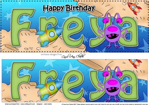 Large DL Happy Birthday FREYA 3D decoupage - CUP888740_359 | Craftsuprint