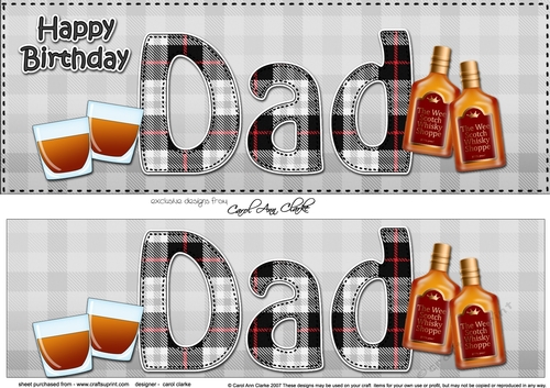 Large DL Happy Birthday DAD 3D decoupage - CUP889219_359 | Craftsuprint