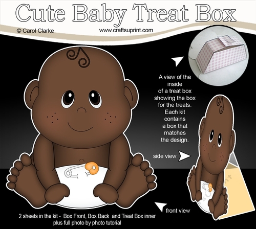 3D Cute Baby Treat Box Gift Set Mini Kit - Cute Little Ethnic Baby ...