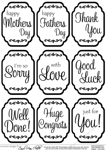 3D Greetings Sentiment Sheet - CUP891514_359 | Craftsuprint