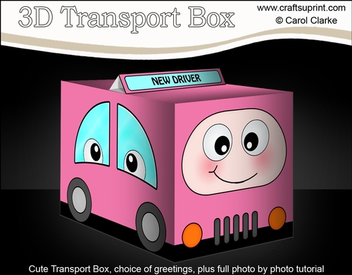 3D Cute Transport Treat Box Gift Set Mini Kit - Pink Car - CUP893252 ...