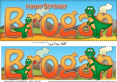 Large DL Happy Birthday BROGAN 3D decoupage - CUP893611_359 | Craftsuprint