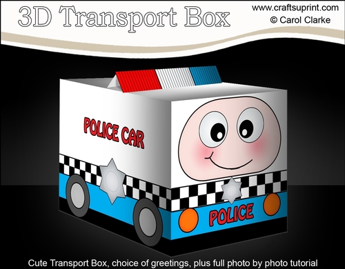 3D Cute Transport Treat Box Gift Set Mini Kit - Police Car - CUP895001 ...