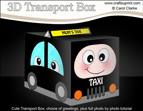 3D Cute Transport Treat Box Gift Set Mini Kit - Black Taxi - CUP896898 ...