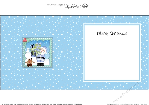 Christmas Santa square landscape insert - CUP897731_359 | Craftsuprint