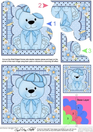 Cute Little Bear Shell Edged Corner Side Stacker - CUP898219_359 ...