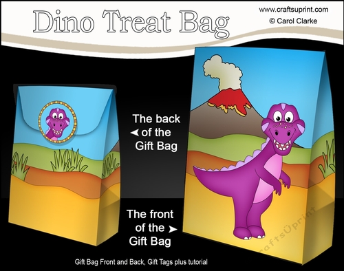 3D Gift Bag Mini Kit - Cute Little Dinosaur Bobosaur - CUP898705_359 ...
