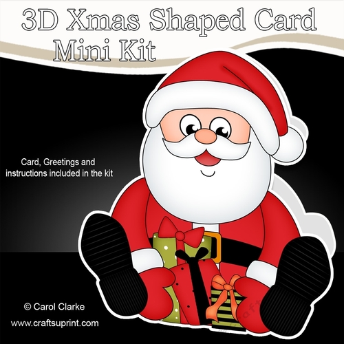 3D Shaped Christmas Card Kit - Santa has Xmas Presents - CUP902754_359 ...