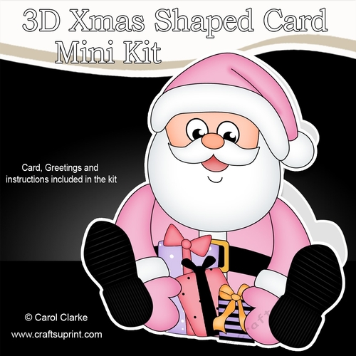3D Shaped Christmas Card Kit - Santa has Xmas Presents - CUP902755_359 ...