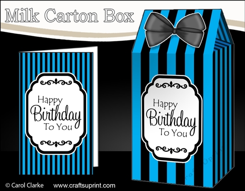 3D Candy Stripe Milk Carton Treat Box Mini Kit - CUP906672_359 ...