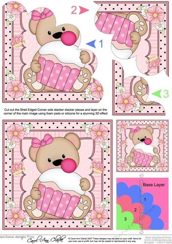 Cute Little Bear Shell Edged Corner Side Stacker - CUP908100_359 ...