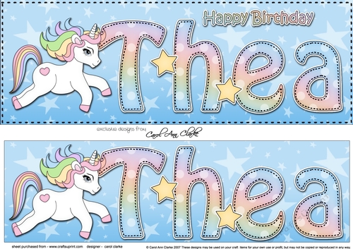 Large DL Happy Birthday THEA 3D decoupage - CUP908727_359 | Craftsuprint