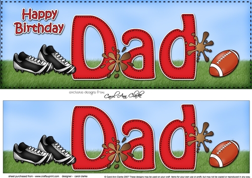 Large DL Happy Birthday DAD 3D decoupage - CUP911158_359 | Craftsuprint