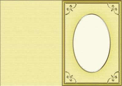 A5 'gold Metallic Frame' Card Front or Insert - CUP91291_359 | Craftsuprint