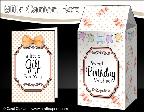 3D Sweet Treats Milk Carton Treat Box Mini Kit - CUP915278_359 ...