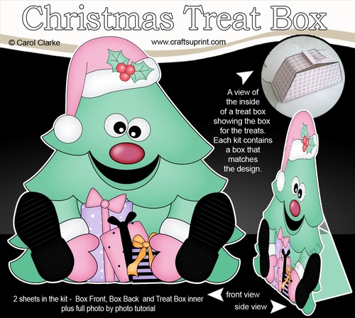 3D Christmas Treat Box Gift Set Mini Kit - Fun Christmas Tree has Xmas ...