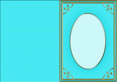 A5 'gold Metallic Frame' Card Front or Insert - CUP91830_359 | Craftsuprint